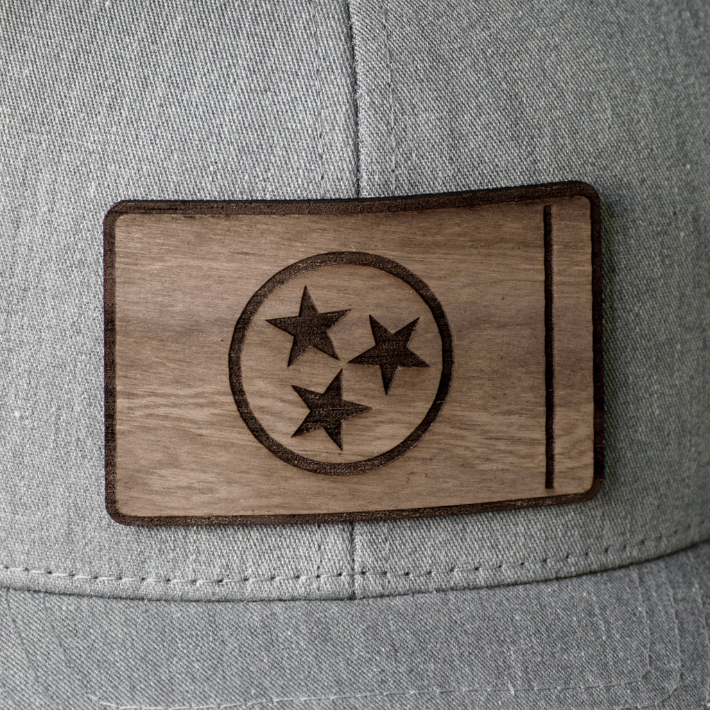 Wooden Patch Snapback Trucker | Tennessee Flag Snapback Hat | Union ...