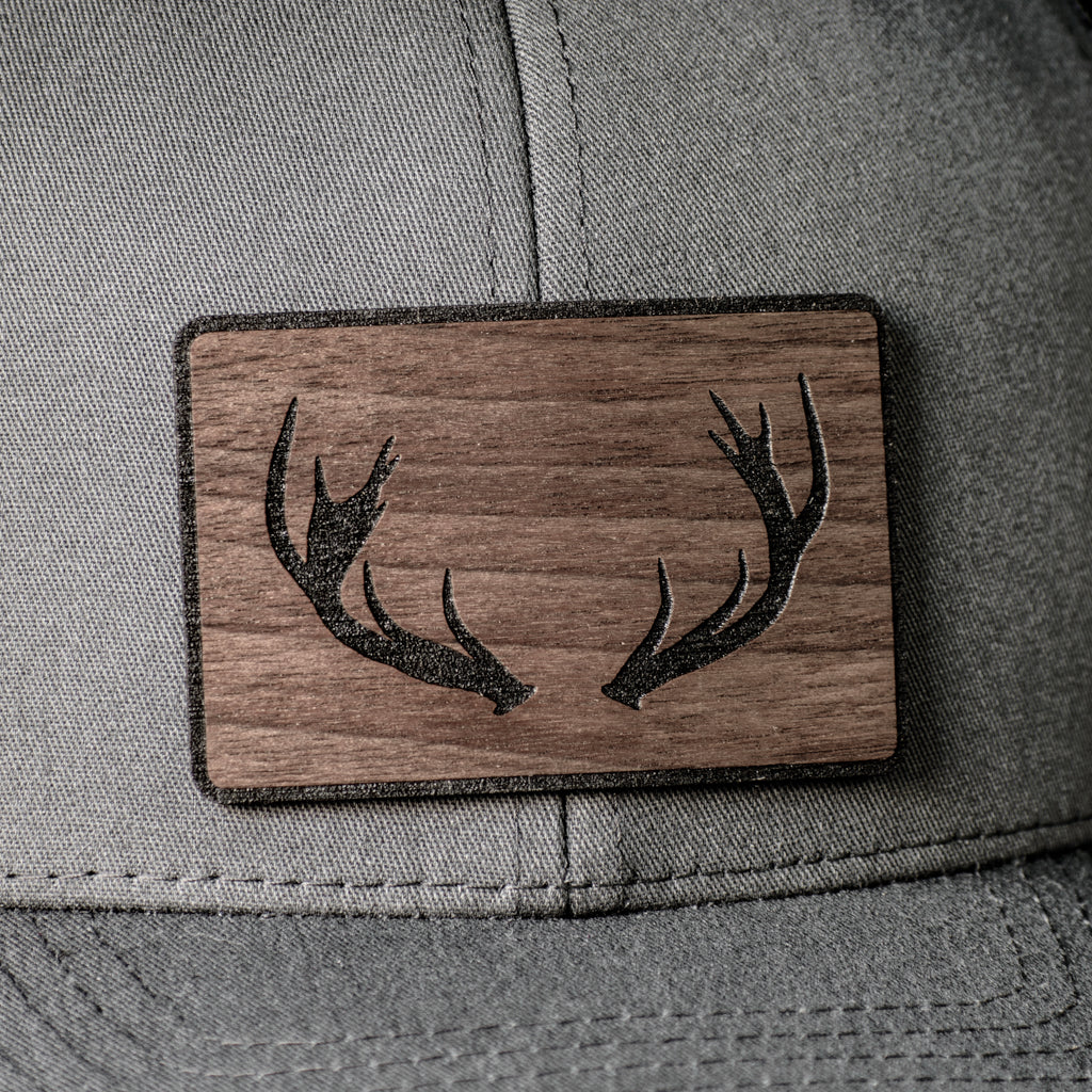 Wooden Patch Snapback Trucker | Buck Hunter Snapback Hat | Union ...