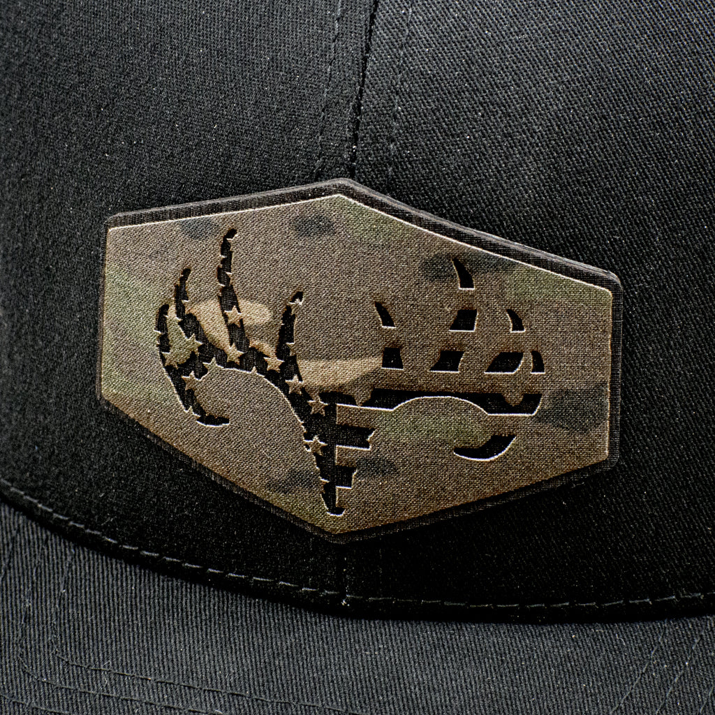 Freedom Stag Wooden Patch Snapback Trucker Cap | Hunting Snapback Hat ...